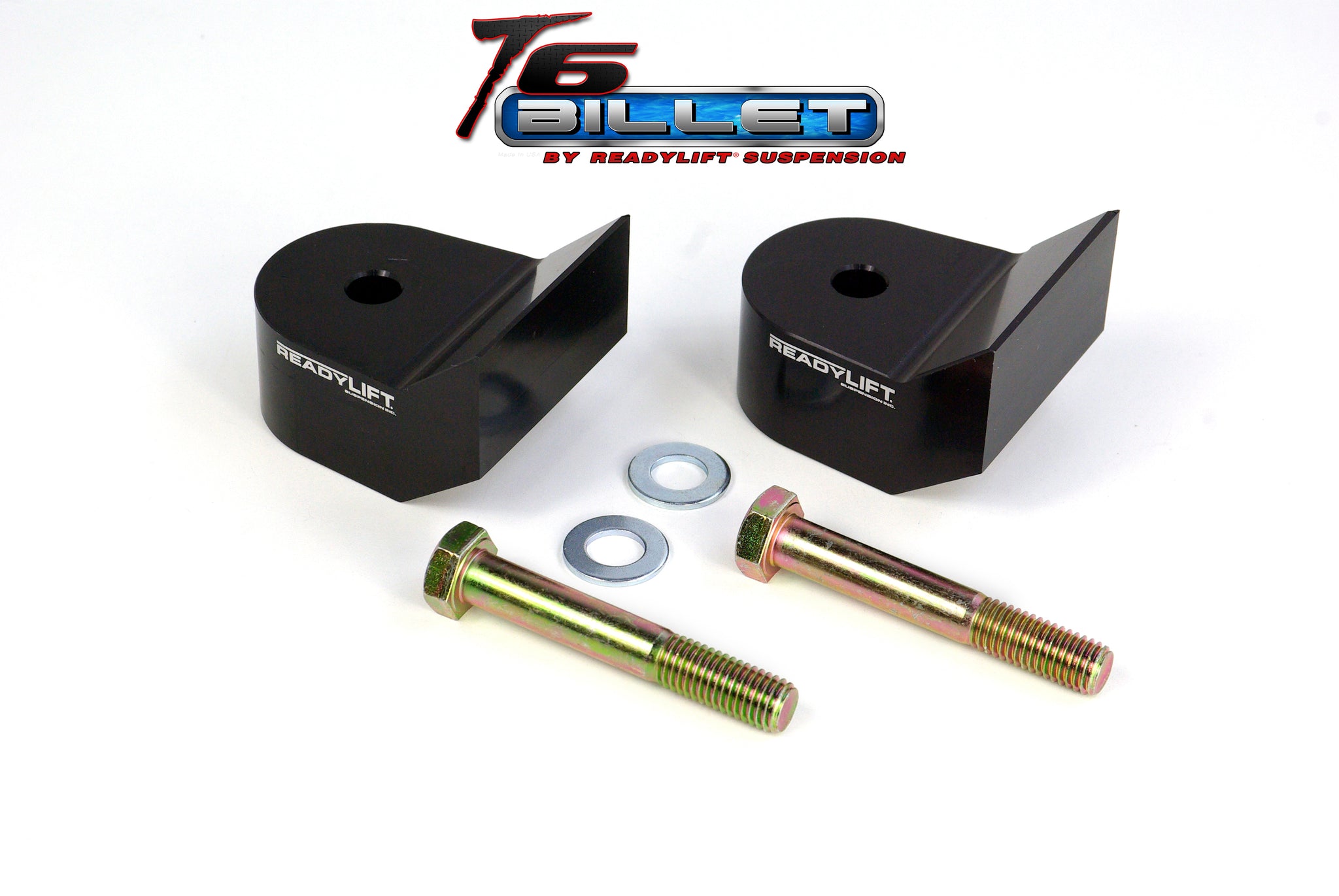 ReadyLIFT 2005-18 FORD F250/F350/F450 1.5'' Leveling Kit T6 Billet Bla ...