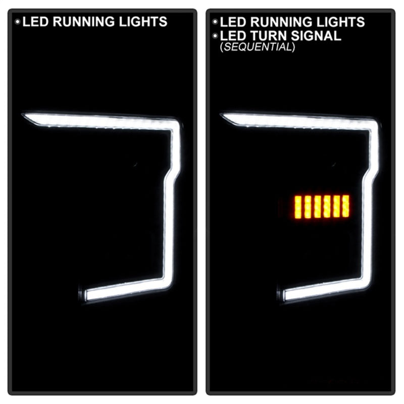 Spyder Signature 20-21 Ford F150(Halogen Model) Proj. Headlights - Bla ...