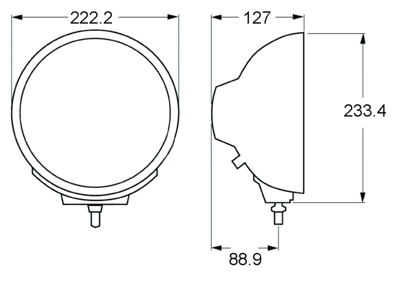 Hella Rallye 4000 series BlackEuro Beam 12V Halogen Lamp with Position ...